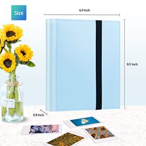 192 Photos Album for Fujifilm Instax Mini Camera, 2x3 Photo Album Book for Fujifilm Instax Mini 11 12 9 90 70 40 8 Instant Camera, Polaroid Snap PIC-300 Z2300 Camera, Polaroid 2”x3” ZINK Pictures,IceBlue