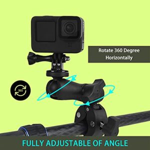 Handlebar Clamp Motorbike Mount for Insta360 One X3, X2, X, One R, RS, GO 2, GoPro Hero, with Double Ball Head Super Clamp Mount Adapter Accessories