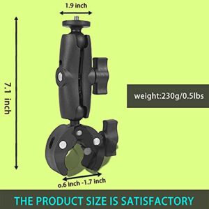 Handlebar Clamp Motorbike Mount for Insta360 One X3, X2, X, One R, RS, GO 2, GoPro Hero, with Double Ball Head Super Clamp Mount Adapter Accessories