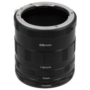 fotodiox macro extension tube set compatible with nikon f mount cameras for extreme close-up photography