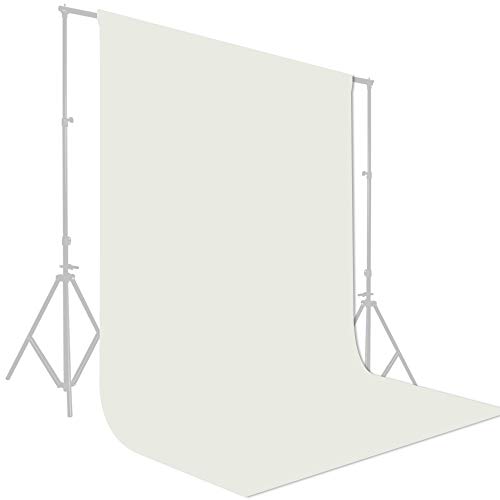 GFCC Ivory Backdrop Photography Background - 6FT x 10FT Photo Backdrop for Photoshoot Photography Video Recording Background Screen Picture Curtain