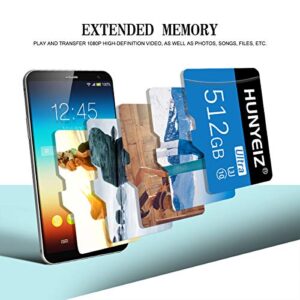 512GB Micro SD Card (Class 10 High Speed) Memory Card for Cameras,Phone,Computer,Game Console,Dash Cam,Camcorder,Drone