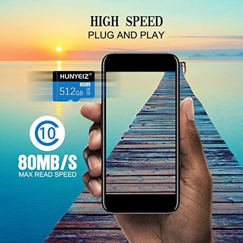 512GB Micro SD Card (Class 10 High Speed) Memory Card for Cameras,Phone,Computer,Game Console,Dash Cam,Camcorder,Drone