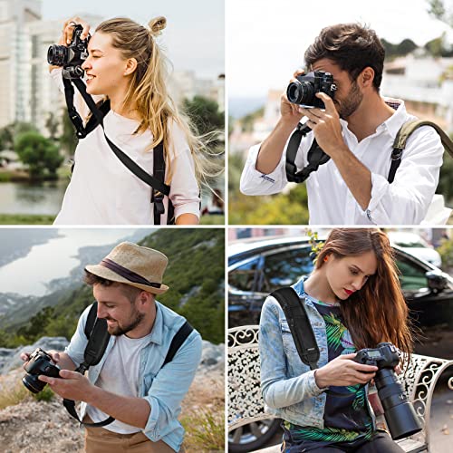 ARVOK Camera Strap with Camera Wrist Strap, Camera Straps for Photographers with Quick Release and Safety Tether, Adjustable Camera Shoulder Strap for Nikon Canon Sony Fuji DSLR Camera