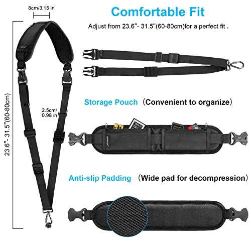 ARVOK Camera Strap with Camera Wrist Strap, Camera Straps for Photographers with Quick Release and Safety Tether, Adjustable Camera Shoulder Strap for Nikon Canon Sony Fuji DSLR Camera