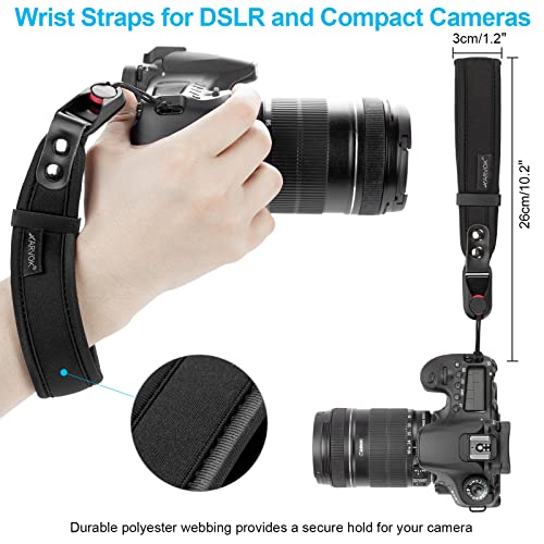 ARVOK Camera Strap with Camera Wrist Strap, Camera Straps for Photographers with Quick Release and Safety Tether, Adjustable Camera Shoulder Strap for Nikon Canon Sony Fuji DSLR Camera