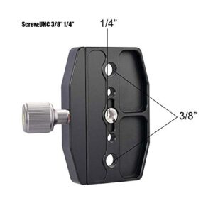 Fotoconic CL-90N Quick Release Clamp with arca Swiss clamp Plate Aluminum Alloy for Tripod or Monopod Compatible