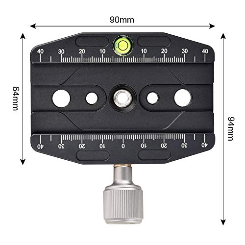 Fotoconic CL-90N Quick Release Clamp with arca Swiss clamp Plate Aluminum Alloy for Tripod or Monopod Compatible