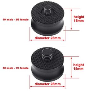 1/4" Male to 3/8" Female Camera Tripod Screw Converter Adapter,3/8" Female to 1/4" Male Thread Camera Tripod Screw Mount Convertor Adapter for Tripod Monopod Ballhead Camera