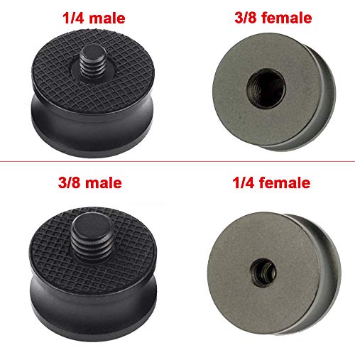 1/4" Male to 3/8" Female Camera Tripod Screw Converter Adapter,3/8" Female to 1/4" Male Thread Camera Tripod Screw Mount Convertor Adapter for Tripod Monopod Ballhead Camera