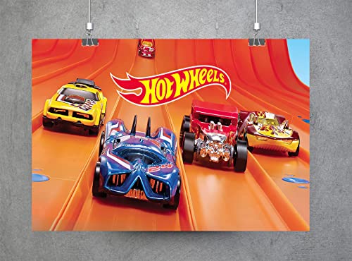 Hot Car Backdrops for Birthday Party Decorations Supplies, Race Cars Photo Backgrounds Boy Cake Table Decorations Banner 5x3ft