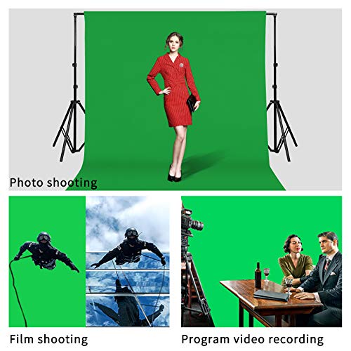 Green Screen Backdrops, Portable Solid Color Photography Backdrops Cloth, 6.0 x 9.0 ft Collapsible Green Backdrop Background for Photography, Video Studio