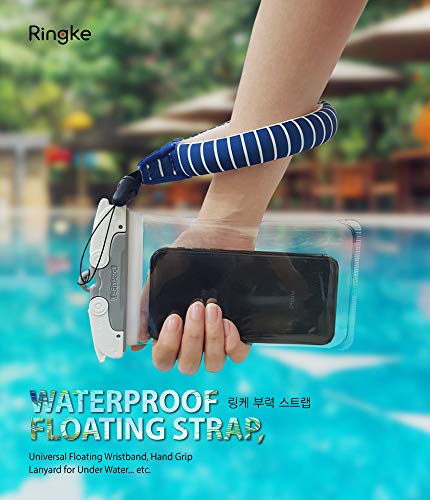 Ringke Waterproof Float Strap (2 Pack), Underwater Floating Strap, Wristband, Hand Grip, Lanyard Compatible with Camera, Phone, Key and Sunglasses (Palm Leaves & Navy Stripes)