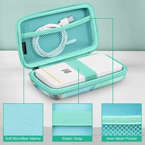 Fintie Protective Case for Kodak Step/Kodak Mini 2 HD/Kodak PRINTOMATIC/Kodak Smile Camera & Printer - Shockproof Hard Shell Carrying Case with Inner Pocket, Emerald Marble