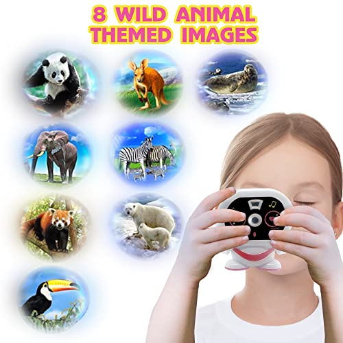 ArtCreativity 2 in 1 Viewfinder Camera with Projector, Set of 6, Battery Operated Projectors with Wild Animal Slides, Great Safari Party Favors, Zoo Party Supplies, & Wild One Party Favors for Kids