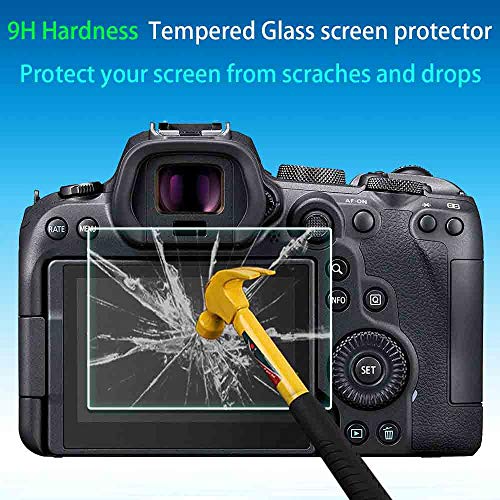 Screen Protector for Canon EOS R7 /EOS R6 Camera, ULBTER 9H EOSR6 EOSR7 Tempered Glass Screen Protector Edge to Edge Protection,Anti-Scrach Anti-Bubble [3 Pack]