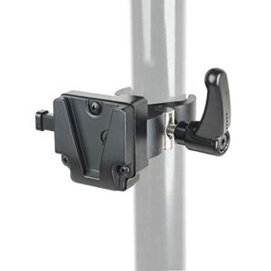 v-mount battery adapter with clamp for mounting to lighting stand and support rod