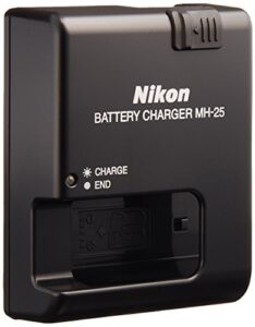 nikon mh-25 quick charger for en-el15 li-ion battery compatible with nikon d7000 and v1 digital cameras