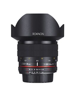 rokinon 14mm f/2.8 if ed umc ultra wide angle fixed lens w/ built-in ae chip for nikon