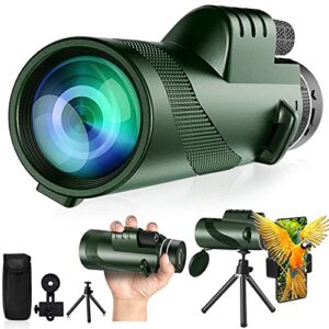 80×100 monocular-telescope high powered monocular for adults monocular for smartphone adapter monocular telescope hunting wildlife bird watching travel camping hiking