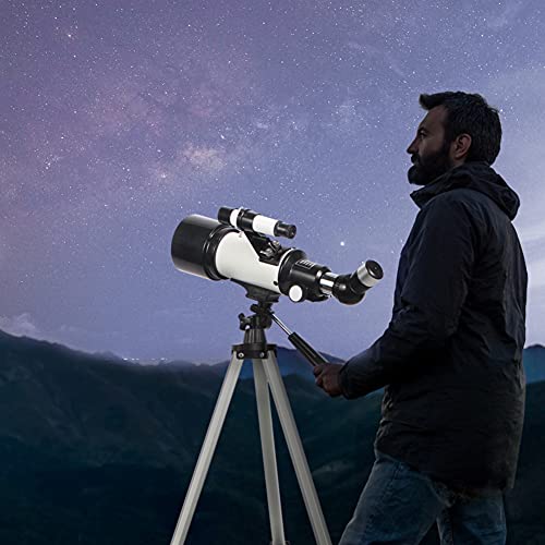 Telescope, Telescopes for Adults, 70mm Aperture 400mm Focal Length, Telescopes for Adults Astronomy Travel Refractor Telescope with Carry Bag, Gift for Kids