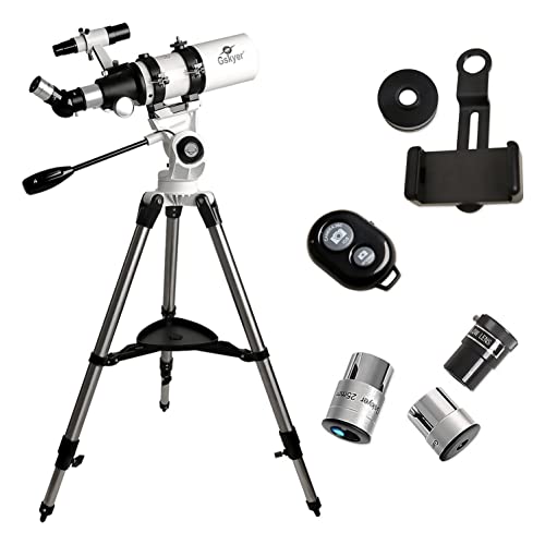 Gskyer Telescope, Telescopes for Adults, 80mm AZ Space Astronomical Refractor Telescope, Telescope for Kids, Telescopes for Adults Astronomy, German Technology Scope