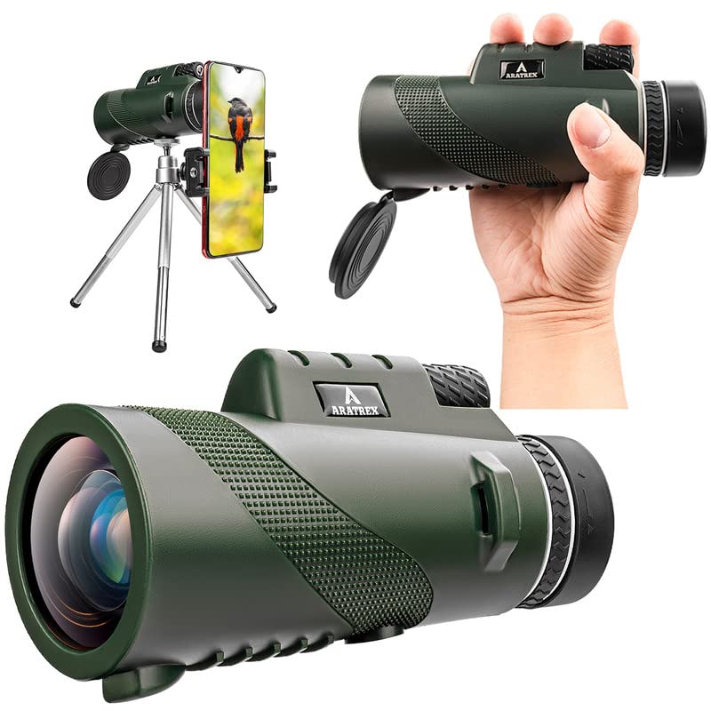 Monocular Telescope for Smartphone, Cosmic Scope for Phone, Tech Gifts for Men, 50X60 Night Vision Monocular for Adults High Power Kid 8-12, Bird Watching Gifts Hiking Camping Spy Hunting Gear