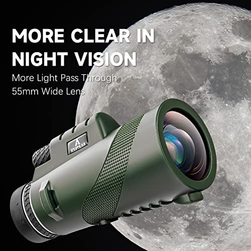 Monocular Telescope for Smartphone, Cosmic Scope for Phone, Tech Gifts for Men, 50X60 Night Vision Monocular for Adults High Power Kid 8-12, Bird Watching Gifts Hiking Camping Spy Hunting Gear