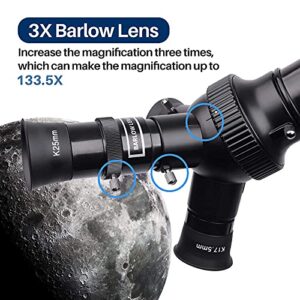 Telescopes for Adults Astronomy, 70mm Aperture 400mm AZ Mount Astronomical Telescope for Astronomy Beginners Kids Adults - Carry Bag Upgraded Tripod and Phone Holder for Photography