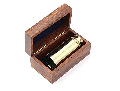 Roorkee Instruments India Brass Telescope with Box/Unique Gift