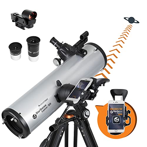 StarSense Explorer DX 130AZ Smartphone App-Enabled Telescope – Works with StarSense App to Help You Find Stars, Planets & More – 130mm Newtonian Reflector – iPhone/Android Compatible