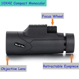 MaxUSee Kids Telescope 400x40mm with Finder Scope for Kids & Beginners + Portable 10X42 HD Monocular with BAK4 Prism FMC Lens for Moon Viewing Bird Watching Wildlife Scenery