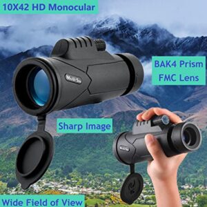 MaxUSee Kids Telescope 400x40mm with Finder Scope for Kids & Beginners + Portable 10X42 HD Monocular with BAK4 Prism FMC Lens for Moon Viewing Bird Watching Wildlife Scenery