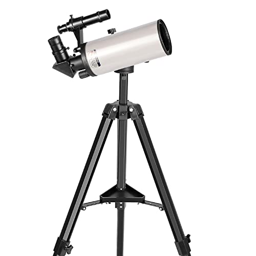 Maksutov-Cassegrain Telescope, Mak70 Telescopes for Adults Kids 1000mm Focal Length 70mm Objective Lens, Beginners Astronomy Telescope with Slow Motion Gimbal Tripod