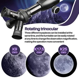 Telescope for Adults & Kids Monocular Refractor Telescope for Astronomy Beginners Professional 400mm 80mm with Tripod & Smartphone Adapter