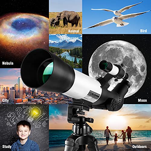 FREE SOLDIER Telescope for Adults Astronomy - 70mm Aperture 500mm Focus Length Astronomical Refractor Telescope for Kids Beginners with 3 Plossl Eyepieces Phone Adapter and Carry Bag