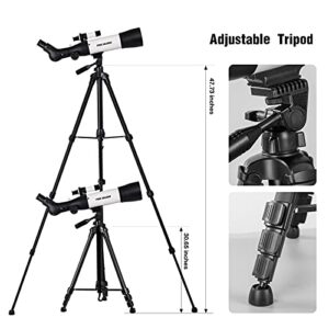 FREE SOLDIER Telescope for Adults Astronomy - 70mm Aperture 500mm Focus Length Astronomical Refractor Telescope for Kids Beginners with 3 Plossl Eyepieces Phone Adapter and Carry Bag