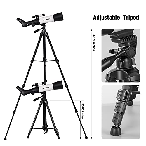 FREE SOLDIER Telescope for Adults Astronomy - 70mm Aperture 500mm Focus Length Astronomical Refractor Telescope for Kids Beginners with 3 Plossl Eyepieces Phone Adapter and Carry Bag