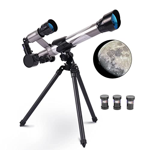 Artenjoyfine Telescope for Kids with Tripod and Finder Scope,20X 30X 40X Magnification,Portable Astronomical Landscape Telescope for Beginners and Children's Toys.