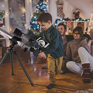 Artenjoyfine Telescope for Kids with Tripod and Finder Scope,20X 30X 40X Magnification,Portable Astronomical Landscape Telescope for Beginners and Children's Toys.