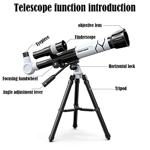 Timisea Telescope for Kids & Beginners, for a Young Astronomer,Portable Refractor Telescope with Tabletop Tripod and 3 Eyepieces, Explore Moon Space, Watch Night-Sky (Yellow)