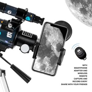 FREE SOLDIER Telescopes for Kids and Adults Astronomy, 70mm Aperture and 400mm Focal Length Professional Astronomy Telescope for Beginners with Smartphone Adapter Carry Bag Adjustable Tripod