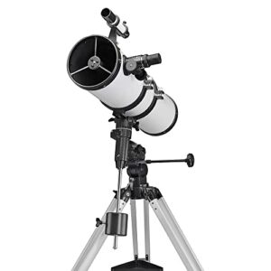 Skyoptikst 1400x 150 mm Reflector Newtionan Astronomical Telescope High Power Equatorial Mount Star Planet Moon Saturn Jupiter, T150-1400EQ