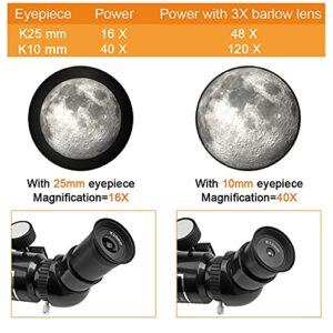 MOLIMOLLY Telescope for Kids Beginners Adults, 70mm Aperture 400mm AZ Mount Portable Astronomical Refractor Telescope,Adjustable Height Tripod Travel Telescope with Backpack,Smartphone Adapter