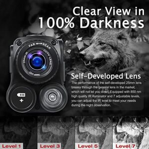 Night Vision Monocular 4K, Infrared Digital Night Vision with 984ft 8X Zoom 2000mAh Rechargeable Battery, 4K Video&40M Photos, Save Photos&Video with Audio for Adult Hunting Camping Military, 32G card