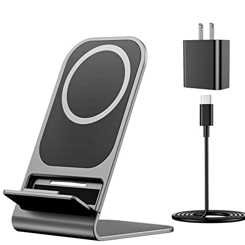 DSUSMA 15W Magnetic Wireless Charger Compatible with MagSafe Charger/iPhone 14/14 Pro/14 Plus/14 Pro Max/iPhone 13/13 Pro/13 Pro Max/iPhone 12 Series, with 20W Power Charger+5ft Charger Cable(Black)