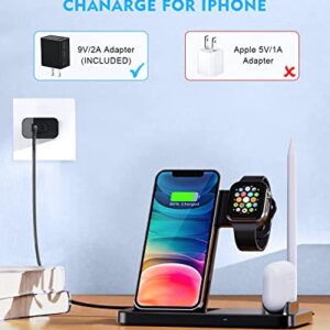 Wireless Charging Station - 4 in 1 Wireless Charger Charging Stand Compatible with iPhone 14 Plus Pro max 13 Pro max 12 Pro max SE 11pro X XR Xs Max 8 Plus - Apple Watch Series AirPods 1 2 3 Pro