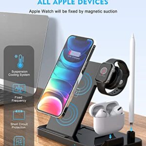 Wireless Charging Station - 4 in 1 Wireless Charger Charging Stand Compatible with iPhone 14 Plus Pro max 13 Pro max 12 Pro max SE 11pro X XR Xs Max 8 Plus - Apple Watch Series AirPods 1 2 3 Pro