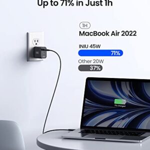 45W USB C Super Fast Charger, INIU I622 PD PPS Foldable Dual USB C Wall Charger Supports Super Fast Charging for Samsung S23 Ultra/S23/S22/S21/S20/Note, MacBook Air, Steam Deck, iPhone 14, iPad