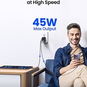 45W USB C Super Fast Charger, INIU I622 PD PPS Foldable Dual USB C Wall Charger Supports Super Fast Charging for Samsung S23 Ultra/S23/S22/S21/S20/Note, MacBook Air, Steam Deck, iPhone 14, iPad